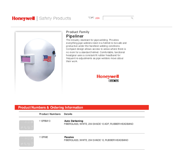 Pipeliner welding helmet 2"X 4" White - Josef Gas