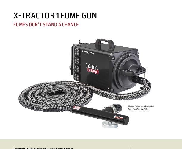 X-Tractor 1Gc Portable Fume Extractor 120 Volt - Josef Gas