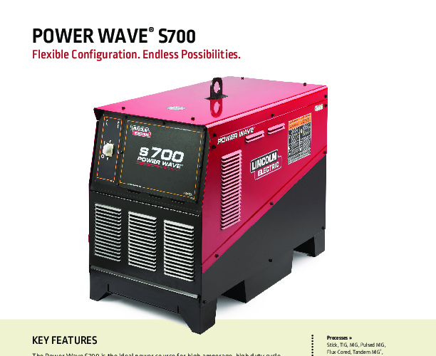 Power Wave© S700 Advanced Process Welder - Josef Gas