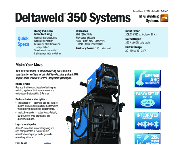 PKG DELTAWELD 350 MIGRUNNER W/DUAL INTELLX FEEDER - Josef Gas