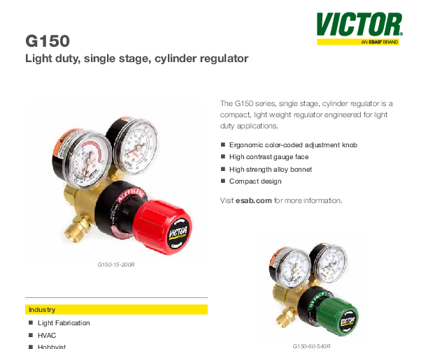 Flow Regulator Af150-580 CGA580 Inert Gas C/W Gas Hose 8-25Cfh - Josef Gas